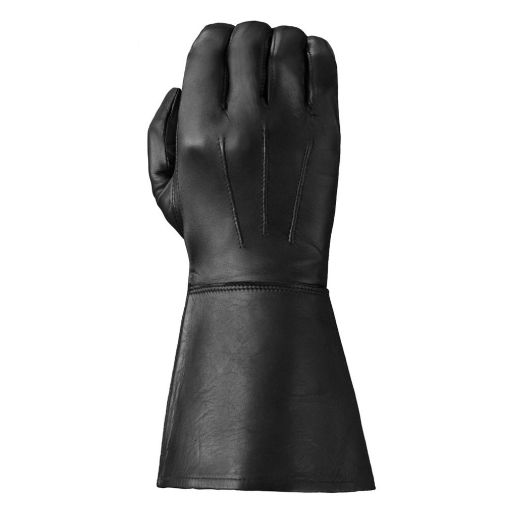Enforcer Touchscreen Leather Gauntlet Gloves