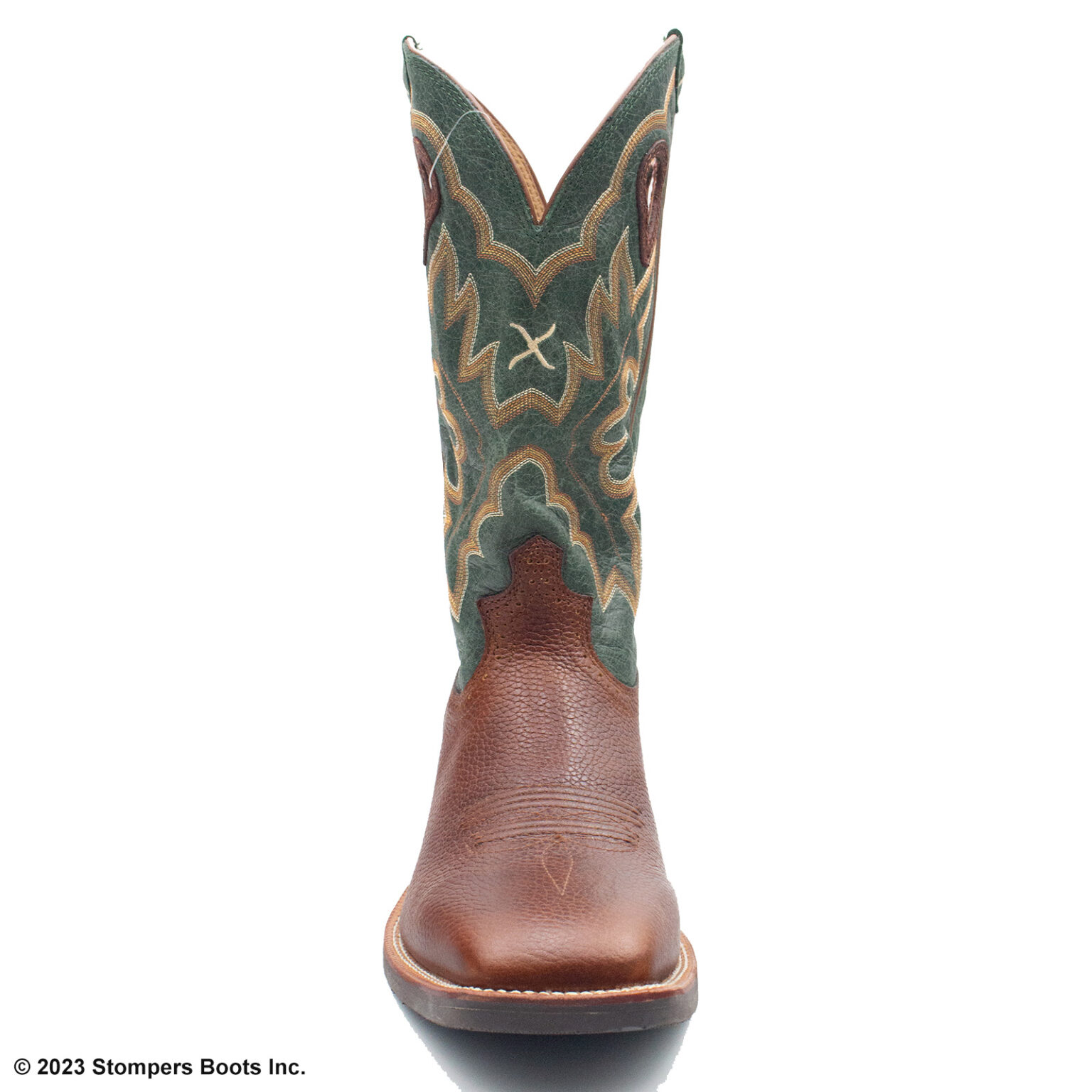 Twisted X 14" Brown Leather Cowboy Boots (12D) Square Toe