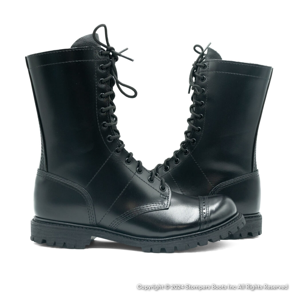 Corcoran 10-Inch Black Leather Jump Boots | Stompers Boots