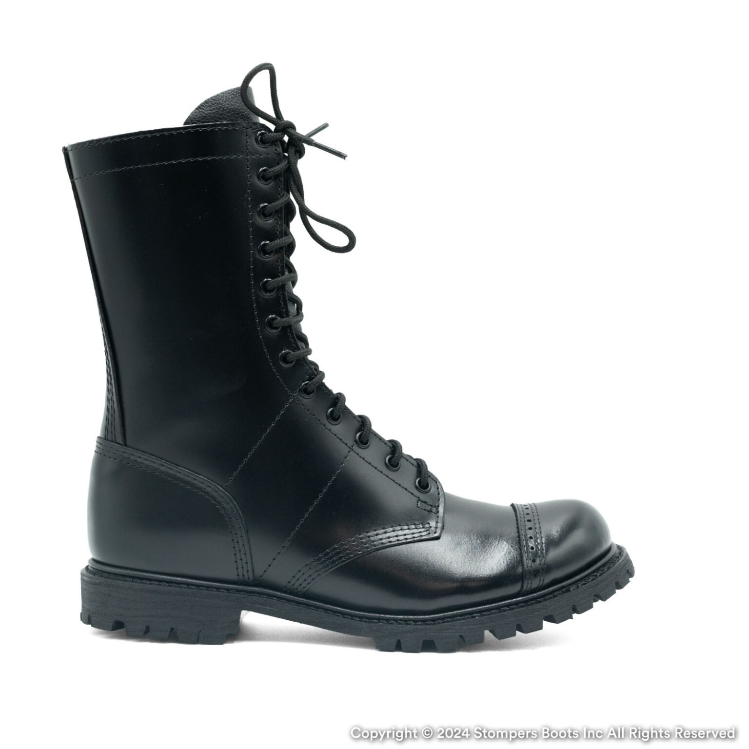 Corcoran 10-Inch Black Leather Jump Boots | Stompers Boots