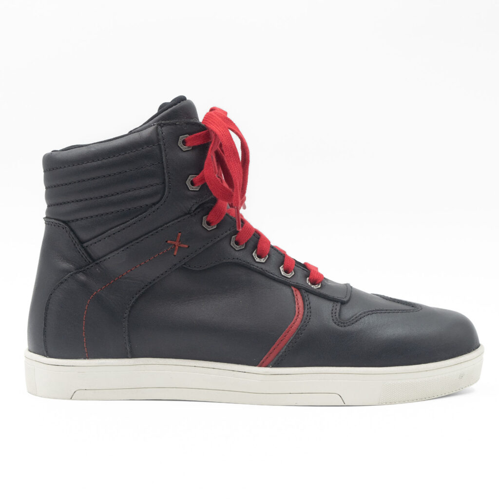 Milwaukee Casual HighTop Black and Red - Stompers Boots Black Red Casual